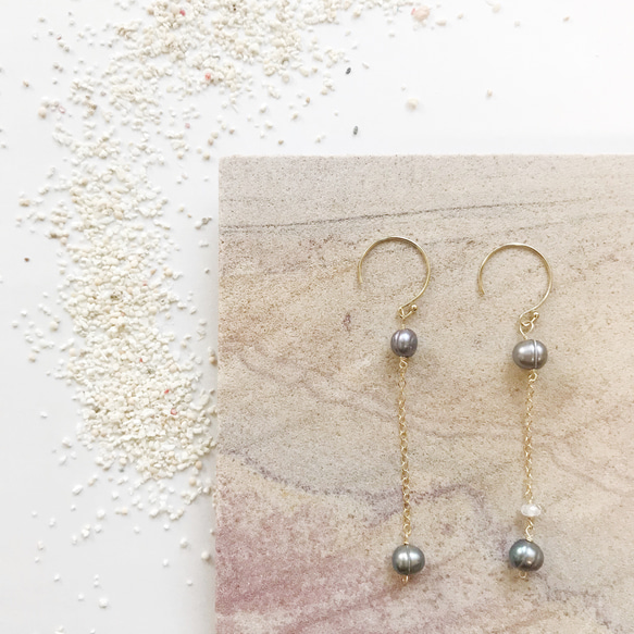 14kgf-P-2 ピアス（フック・チェーン） SEA dream 通販 5992036｜Creema(クリーマ)