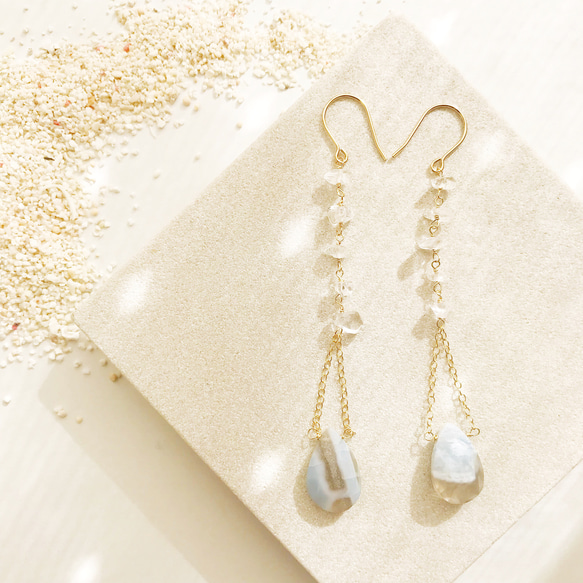 14kgf-P-47 ピアス（フック・チェーン） SEA dream 通販 6746996｜Creema(クリーマ)