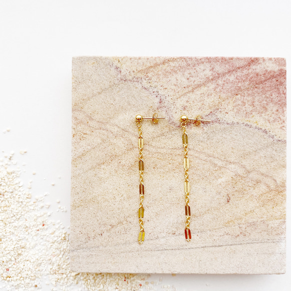 14kgf-P-128 垂墜耳環 SEA dream 的作品｜Creema 8079902