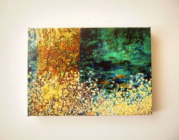 受注制作/ 蒼い湖 アートジークレー 絵画 むらいさき 通販 5372178｜Creema(クリーマ)