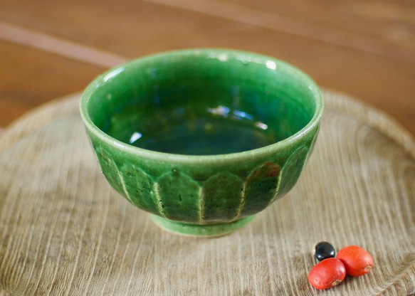 緑釉お茶碗(面) 茶碗・めし碗 もりたうつわ製作所 通販 緑釉お茶碗(面) 茶碗・めし碗 もりたうつわ製作所 通販