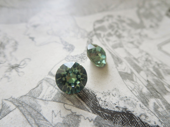 *♥Swarovski Crystal Chaton Stone #1088 39ss Erinite 2pcs*♥* ビジュー・クリスタル ...
