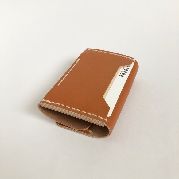 レザークラフト 三つ折りミニ財布（ワインレッド）送料込み 三つ折り財布 melrabbit 通販｜Creema(クリーマ) 11569751