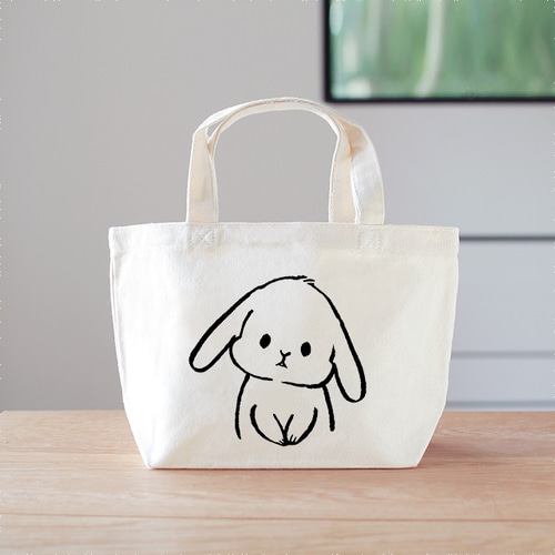 うさぎ ミニバッグ ランチバッグ トートバッグ せいこせんせい うさぎ ミニバッグ ランチバッグ トートバッグ せいこせんせい