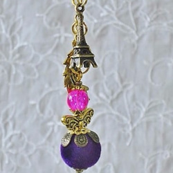 フランス製キーホルダー/ パリの月明かり・エッフェル塔がポイント♪プレゼントにも♪ その他アクセサリー ...