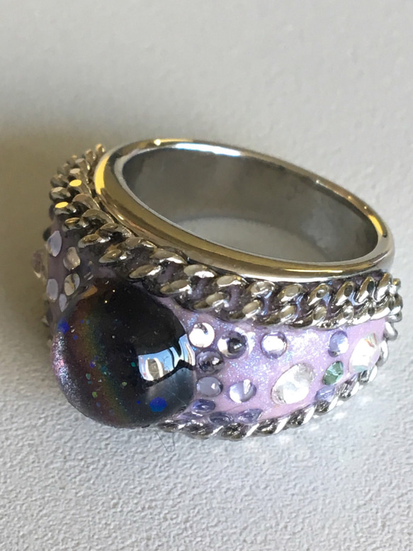 ラベンダーのキャッツアイリング 指輪・リング studio KWELI 通販 6902791｜Creema(クリーマ)