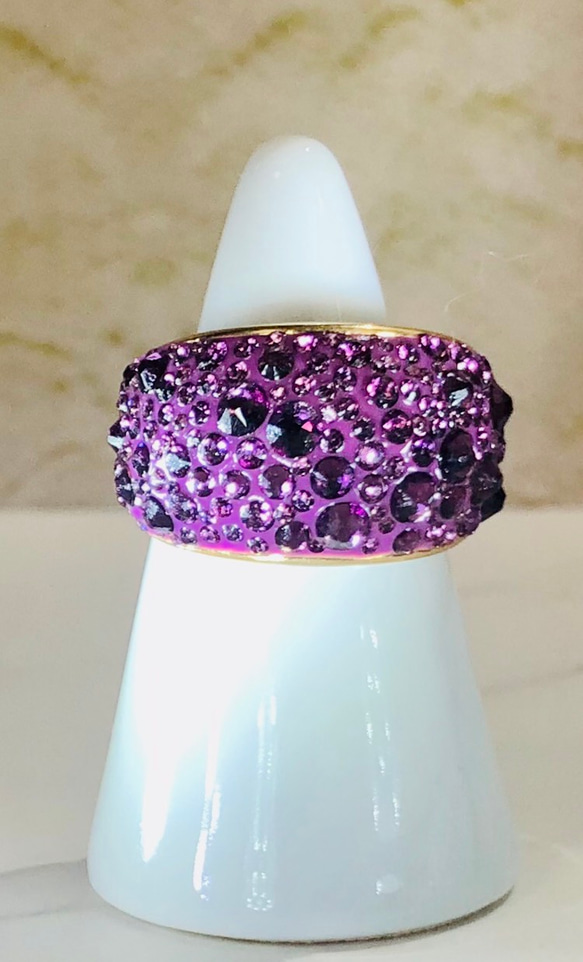 パープルオーバルリング01 指輪・リング studio KWELI 通販 6902909｜Creema(クリーマ)