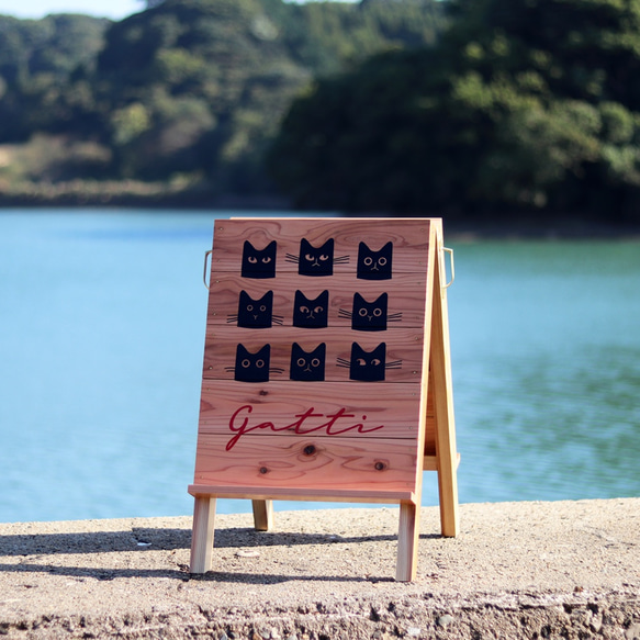 天然杉でつくるcafe風立て看板【両面タイプLight】サインボード ショップボード ウェルカムボード アンティーク その他家具 KAZUO ...