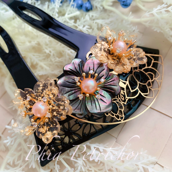 簪 和 K24GP 桜 かんざし バチ型 パール 簪 着物 髪飾り 留袖 着物 成人式 結婚式 卒業式 かんざし Phia Petrichor ...