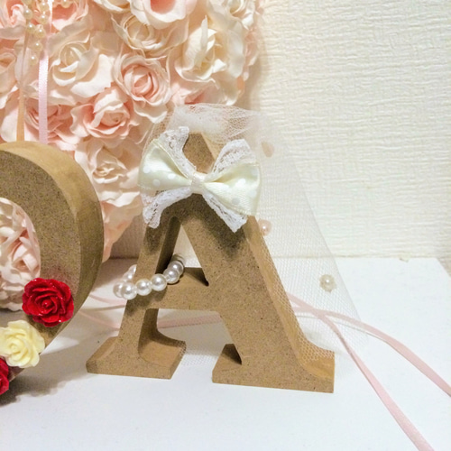 パーツのみ♡5点セット♪イニシャルオブジェ♡手作り結婚式 パーツのみ♡5点セット♪イニシャルオブジェ♡手作り結婚式