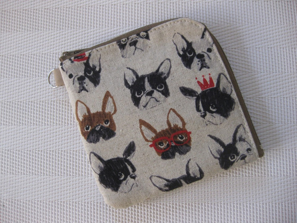 おしゃれなフレンチブル君 ハーフウォレット L字ファスナー財布 小銭入れ・コインケース c.koharu 通販 8088976｜Creema ...