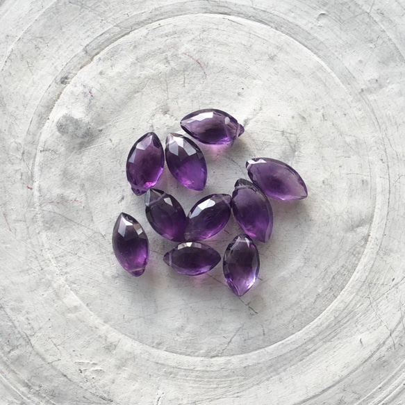 Amethyst rice cut shape beads 10個（1セット） 天然石 natural stone box 通販 ...