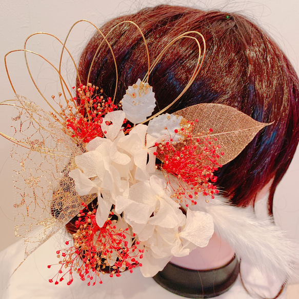 成人式髪飾り☆かすみ草☆紫陽花☆結婚式☆前撮り☆七五三髪飾り☆和装☆袴ヘア☆卒業式髪飾り☆チュール☆ その他ヘアアクセサリー Airu♥️ ...