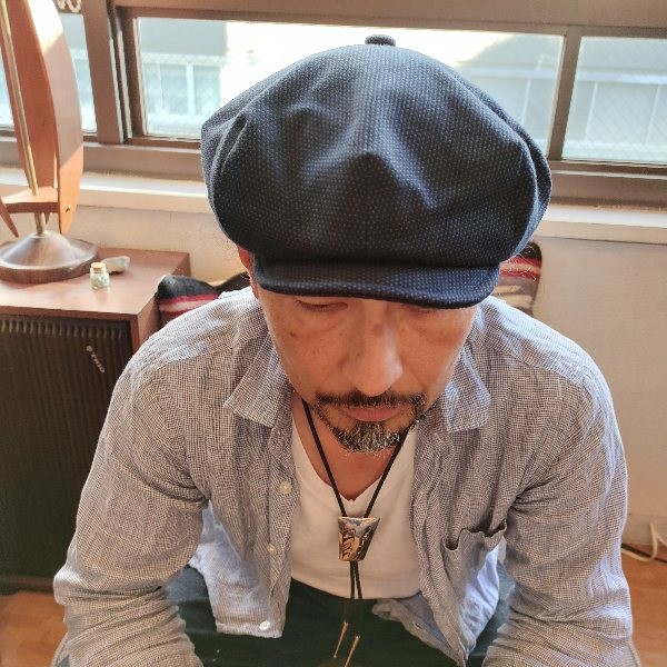 OCTAVE 藍染刺し子キャスケット 仕分ける OCTAVE 藍染刺し子キャスケット 仕分ける