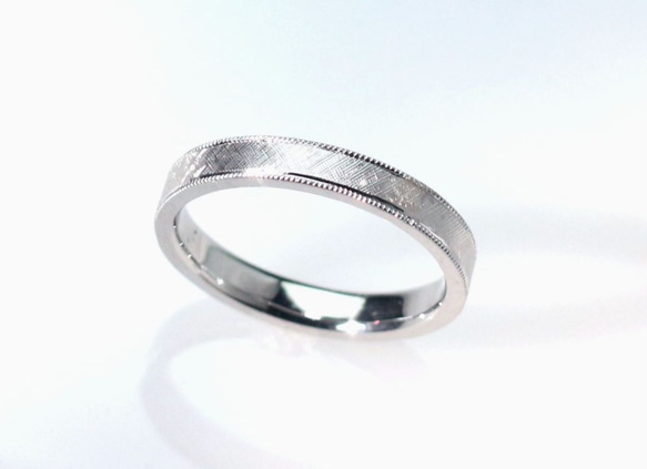 Pt900 手彫りリング(布目模様) 指輪・リング Atelier Ozaki 通販 10037621｜Creema(クリーマ)