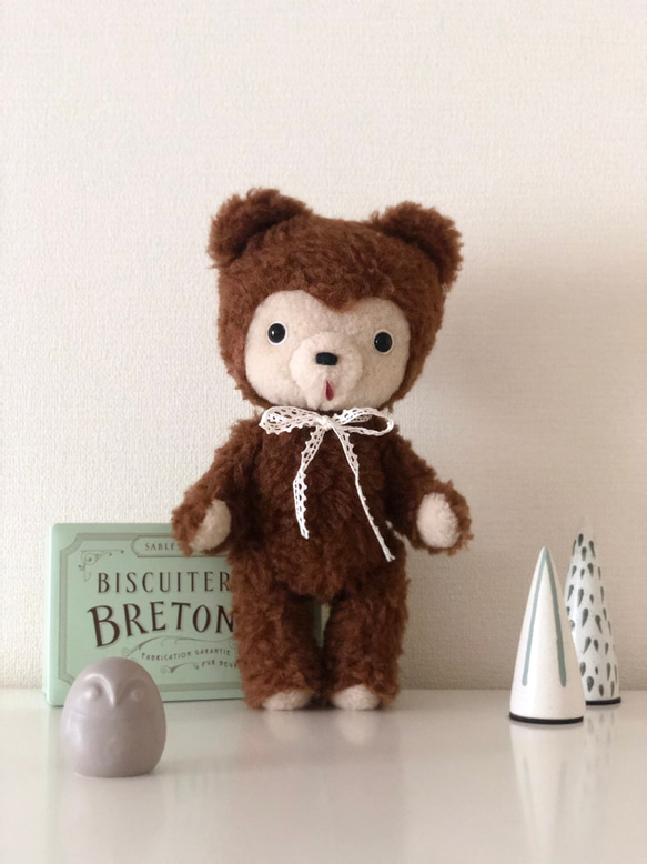 テディベア(ウール・茶) ぬいぐるみ yano 通販 6573351｜Creema(クリーマ)