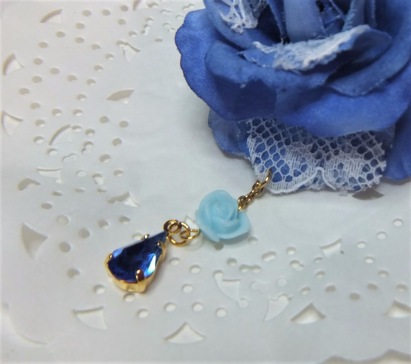 【再販】2way プチコサージュ ばら（レース＆チャーム付）☆＊：セルリアンブルー コサージュ ange bleu 通販 3164273 ...