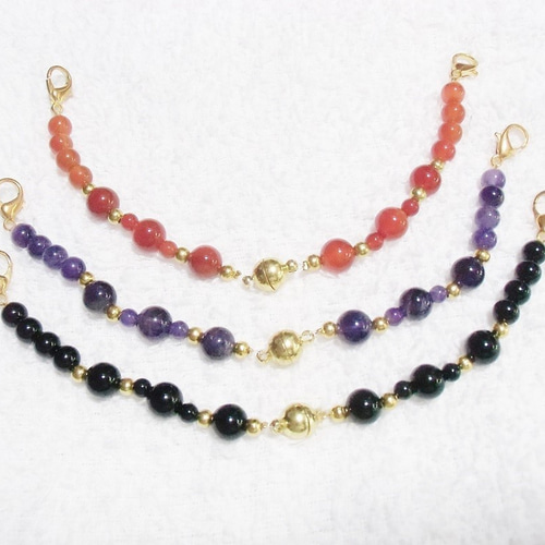 天然石 羽織紐 簡単マグネット アメジスト 着物 和装小物 アクセサリー