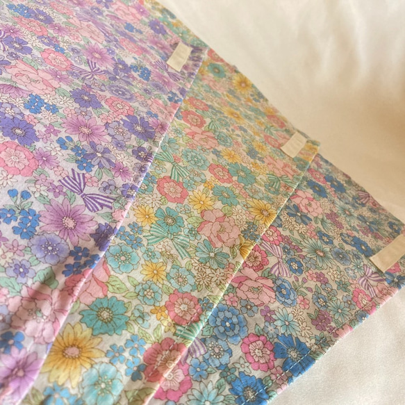 A4ランチョンマット3枚セット入園入学ランチクロスナフキン★お花とリボンラベンダーミントブルー その他入園グッズ メィリリィ 通販 ...