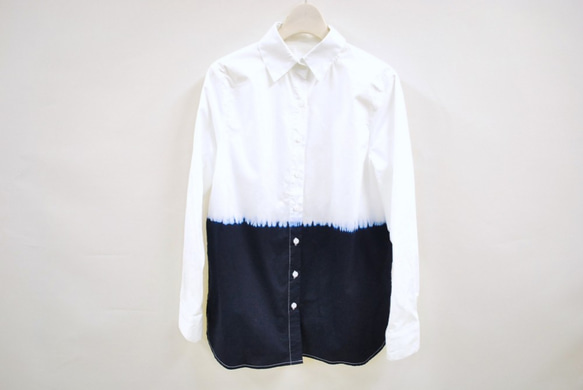 ~染(sen)~ 帽子絞り染め ストレッチコットンシャツ 絞り染め職人が1枚1枚手染めしました ブラウス ツムギラボ 通販 3829683 ...