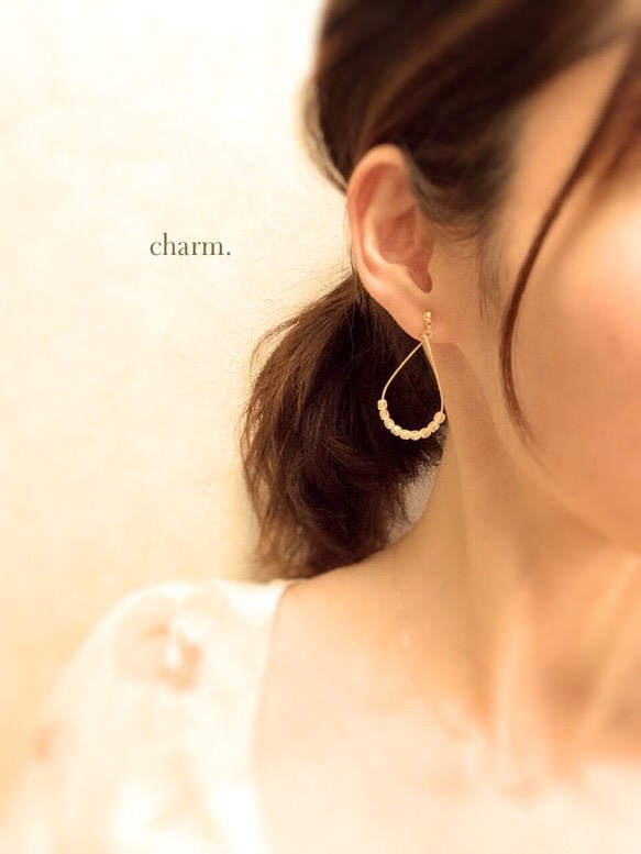専用画面 ピアスへご変更 classical drop earring ピアス（フープ） CHARM 通販 1513469｜Creema(クリーマ)
