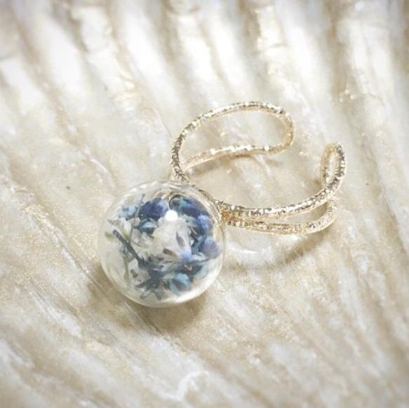 ＊ガラスドーム Ring＊ *sapphire blue* 指輪・リング HIKA−accessory 通販 2114402｜Creema(クリーマ)