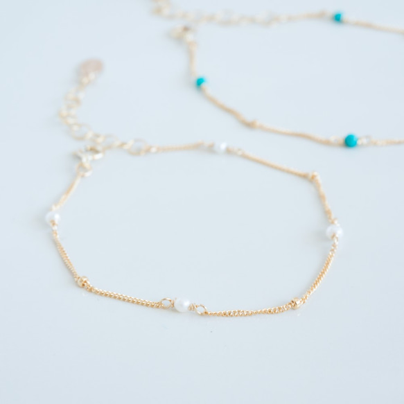 14kgf/シンプルパールブレスレット ブレスレット Meach.〈ミーチ〉 通販｜Creema(クリーマ)