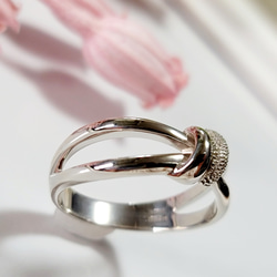 リボン結び♡シルバーリング H131RH 指輪・リング アトリエ HARU 通販 11610286｜Creema(クリーマ)
