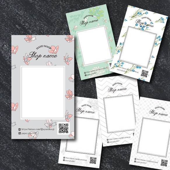 NEW！名入れ・QRコード込み♡オリジナル台紙（RM601) タグ・台紙 My.... 通販 3514904｜Creema(クリーマ)