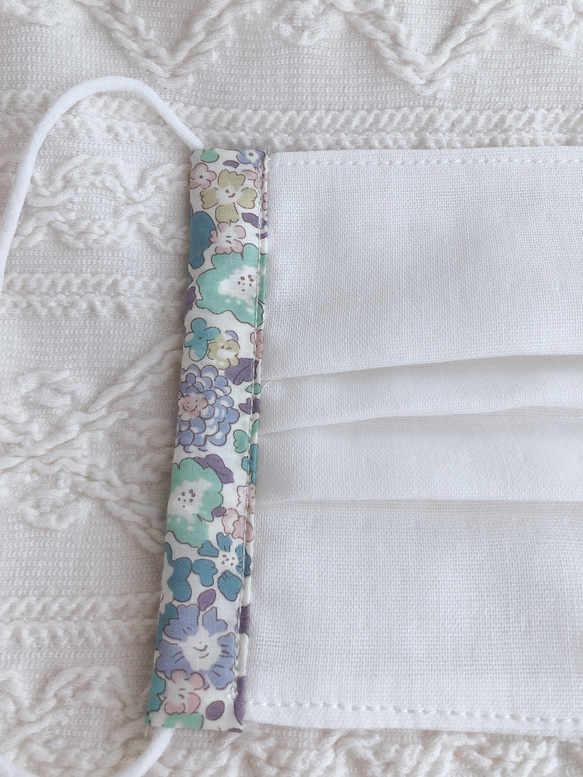 matibari 大人用 プリーツマスク ガーゼマスク リバティーミシェル（DE）×ホワイト その他ファッション matibari 通販 ...