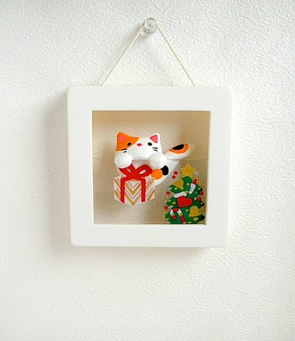 額入り「たまちゃん」 ツリー♪（ミケ E-8） その他置物 アトリエ・眞平 通販 10603359｜Creema(クリーマ)