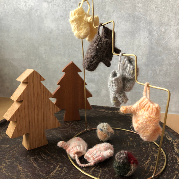 小さなカシミヤニットのミトン ガーランド toff 通販 8094742｜Creema(クリーマ)