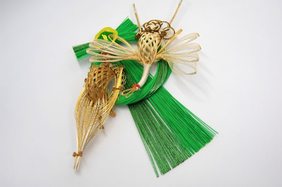 水引風水お正月飾り142AG(緑)しめ縄/しめ飾り/縁起物 しめ縄・しめ飾り 盆栽水引アート365 通販 12729509｜Creema(クリーマ)