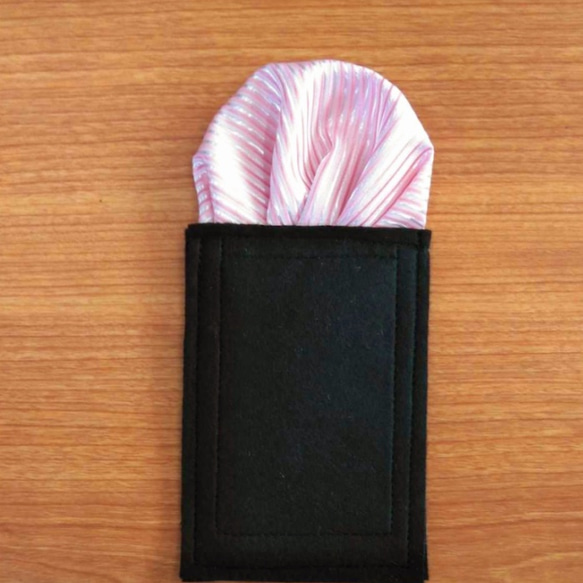 スーツ職人がつくったポケットチーフ ピンク ストライプ柄 パフ その他ファッション（メンズ） なっち☆ 通販 12647307｜Creema ...