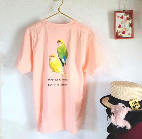 初回・現品限定特価 Mサイズ【カラーTシャツ1枚】コザクラインコズ バックプリントTシャツ 鳥好き 男女兼用 Tシャツ M!KKE∞M!KKE ...