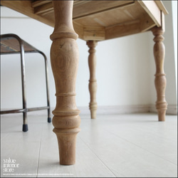 チーク無垢材 デスクReproN 机 テーブル パソコンデスク カウンターデスク ナチュラル 什器 無垢材 120cm 机・デスク value ...