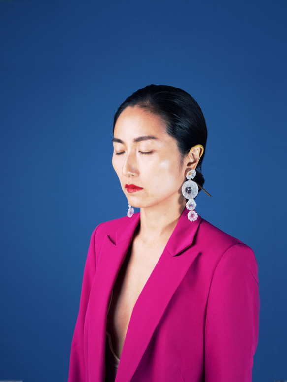 Falling Snow Earrings 垂墜耳環 Wink Atelier 的作品｜Creema