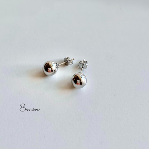 silver ダブルボールピアス 2way サージカルステンレス316L silver ダブルボールピアス 2way サージカルステンレス316L