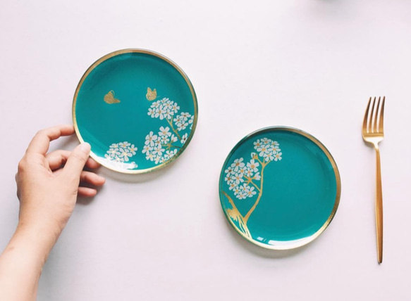 WEN PIIM・Venus Healing Gold Foil Plate 「 丸」金箔プレート（二枚セット） 小皿 Katachi ...
