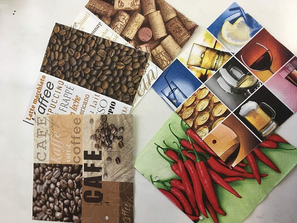 デコパージュ ドイツ製ペーパーナプキン 5枚1セット 食べ物 カフェ コーヒー ワイン コルク PN9 その他素材 charmroom 通販 ...