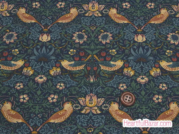 USAコットン moda BEST OF MORRIS FALL いちご泥棒 インディゴ 生地 ハートフルバザール 通販 10369081 ...