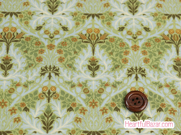 USAコットン moda Morris garden オータムフラワー セージ 生地 ハートフルバザール 通販 7038766｜Creema ...