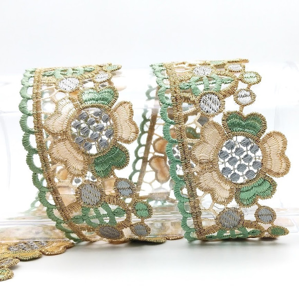 刺繍リボン 50cm レースフラワー No.A-2 インド刺繍 INRRIB リボン・テープ something good 通販｜Creema ...