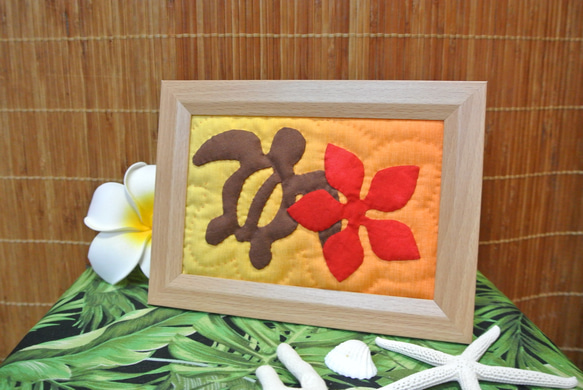 ハワイアンキルト ☆ フレームキルト ☆ モンステラ タヒチアンチェリー 額飾り その他インテリア雑貨 LULUCO 通販 11192455 ...