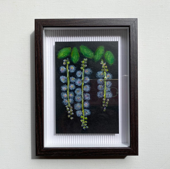 原画 1点もの サガリバナ 黒額 絵画 ミオ 通販 12720195｜Creema(クリーマ)