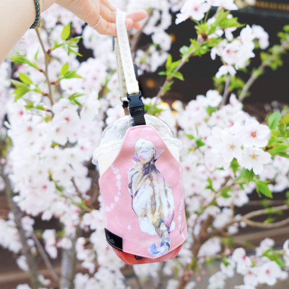 フリーサイズドリンクバッグ Motte -モッテ- ＜Pink Cat＞ （ドリンクホルダー） エコバッグ・サブバッグ kaorinko 通販 ...