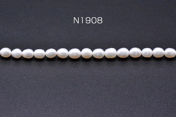 N1908 1連 淡水パールビーズ 不規則オーバル 天然素材 6-9mm 1連(約46ヶ) パール beads&parts【プロフ必読】 通販 ...