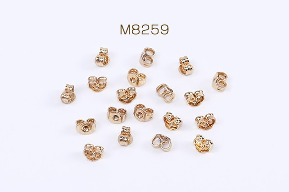 M8259 60個 ピアスキャッチ 3×4mm ゴールド 3×（20ヶ） 金具・チェーン beads&parts【プロフ必読】 通販 ...