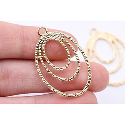M3333-1 30個 チャームパーツ フレーム 全2種 3連フープ ゴールド 3X【10ヶ】 チャーム beads&parts【プロフ必読 ...