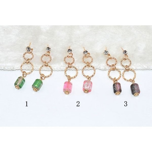 KE86-3 5对 完成品 ピアスNo.86 全3色 5X【1ペア】 ピアス（フック・チェーン） beads&parts【プロフ必読】 通販 ...